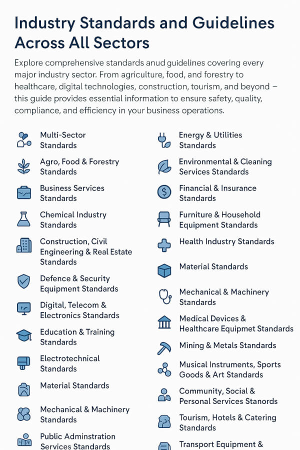 Comprehensive Industry Standards & Guidelines for All Sectors